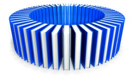 Círculo de los libros stock de ilustración. Ilustración de pila - 23217475