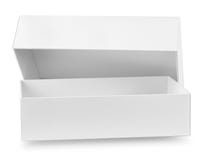 Caja Rectangular Blanca Aislada En El Fondo Blanco Imagen de archivo ...