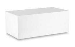 Caja Rectangular Blanca Aislada En El Fondo Blanco Imagen de archivo ...