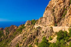 Mountain Road In The Calanches, Corsica Stock Photo - Image: 16322294