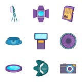 Photo Camera And Accessories Icons Set Royalty Free Stock Photography ...