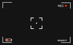 Video Or Photo Camera Viewfinder Recording Interface. Stock Vector ...