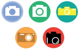 Photo Camera And Accessories Icons Set Stock Vector - Illustration of ...