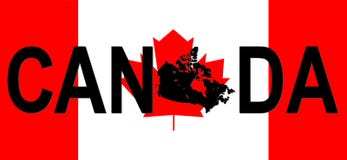 Canada text with flag stock illustration. Illustration of render - 12516223