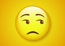 Emoticon Sospechoso Smiley Desconfiado Emoji Cuidadoso Expresión ...