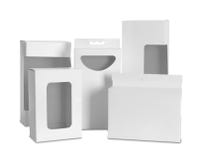 Cardboard Box With A Transparent Plastic Window Stock Illustration ...