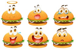 Sad Burger Cartoon Stock Illustration - Image: 43762532