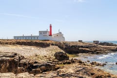 Lighthouse In Cabo Raso, Portugal Stock Image - Image of atlantic ...
