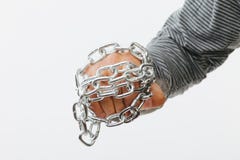 Fist with chain stock photo. Image of freedom, breaking - 4691230