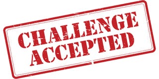 Challenge Accepted Rubber Stamp Stock Vector - Illustration of dirty ...