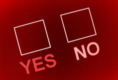 Yes And No Check Boxes With Check Mark In The Yes Stock Illustration ...