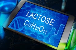 Chemical Structure Of Lactose, A Milk Sugar Molecule Stock Photography ...