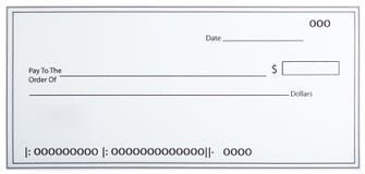 Cheque en blanco ilustración del vector. Ilustración de chequebook - 46247