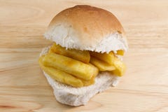 Fried Egg Butty stock image. Image of roll, convenience - 24353943