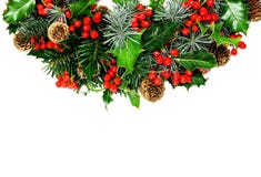 Traditional Christmas Holly Wreath Stock Image - Image: 11562309