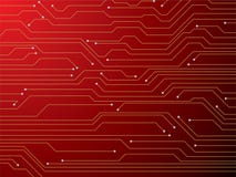 Red Circuit Board stock image. Image of circuits, connections - 187533