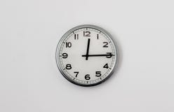 Half Past Eight On A Round Clock Face Stock Image - Image of minute ...