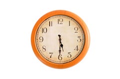 Clock showing 5.30 o'clock stock image. Image of school - 28046511