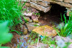 Underground water spring stock photo. Image of trough - 16846122