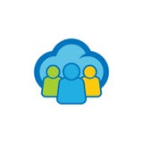 Cloud Hosting.Cloud Computing Concept With Icon,social Network Group ...