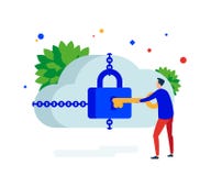 Secure Global Information Technology Key Stock Illustration ...