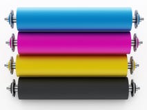 CMYK Press Print Marks And Colour Tone Gradient Bars For Printer Test ...