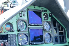 Instrument Panel In Jet Fighter Stock Photo - Image of canadian ...