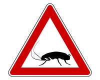 Sign: No cockroach here! stock vector. Illustration of none - 18350178