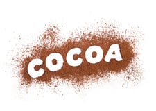 The Word Chocolate Written By Cocoa Powder With Dark Chocolate A Stock ...