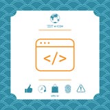 Code editor on a monitor stock vector. Illustration of flat - 39516546