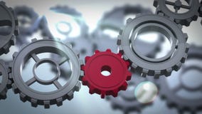 Cogs and wheels turning stock video. Video of digital - 57591261