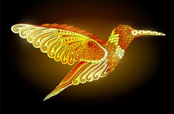 Colibrí del fuego ilustración del vector. Ilustración de pájaro - 16810738