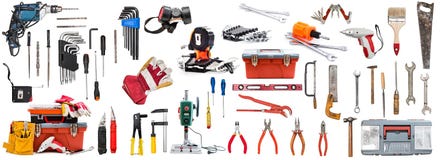 Collage Of Many Different Tools Stock Photo - Image of pallet, object ...