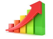 Red Yellow And Green Bar Graph Stock Photography - Image: 23103612