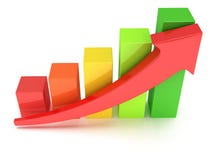 Red Yellow And Green Bar Graph Stock Photography - Image: 23103612