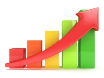 Red Yellow And Green Bar Graph Stock Photography - Image: 23103612