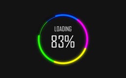 Progress Loading Bar UI Indicator. Loading Circle. Download Progress, Preloader Animation Web ...