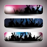 Colorful Vector Set Of Three Header Designs With Dots, Circles, Rings ...