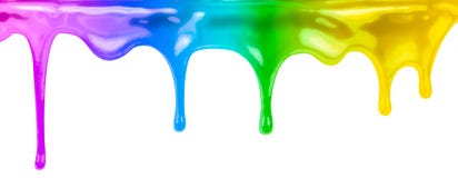 Rainbow Slime Dripping Set On A Transparent Background. Colorful Vector ...
