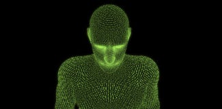 3D Digital Man stock illustration. Illustration of decorative - 1328295