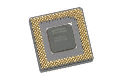 Old CPU stock photo. Image of pins, white, isolated, pentium - 1822906