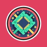 Logo Chip Processor Stock Image - Image: 8142481