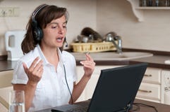 Work At Home - Business Person With Laptop Stock Image - Image of ...