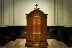 Confessional The Room Keeping Secret Of A Confession Stock Photo ...