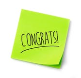 Congrats Note Open Letter Card Envelope Congratulations Stock ...