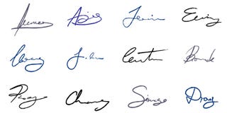 Firmas ilustración del vector. Ilustración de documentos - 25567909