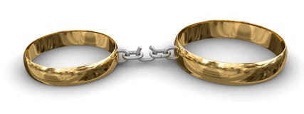 Wedding Rings Connected Chain Stock Images - Image: 5375784