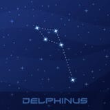 The Constellation Delphinus Star In The Night Stock Vector ...