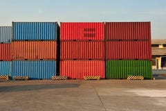 Red Metal Freight Shipping Container Isolated Stock Photography - Image ...