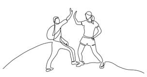 Two People High Fiving Stock Illustrations – 8 Two People High Fiving ...